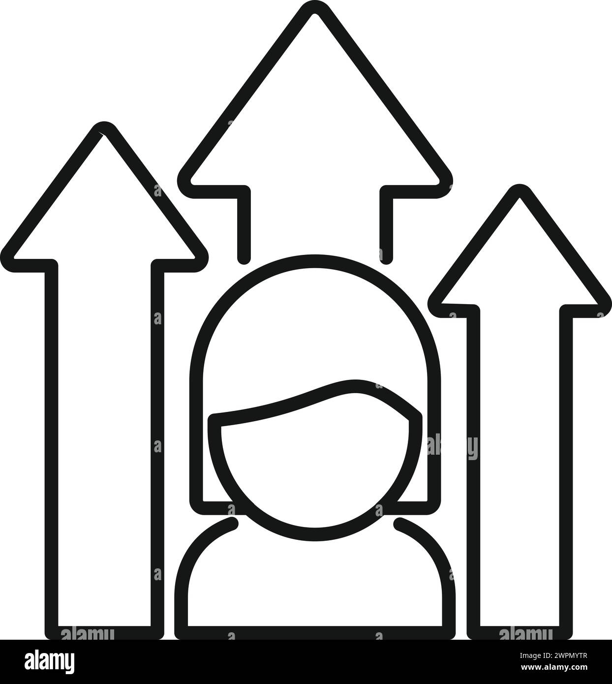 Level up coping skills icon outline vector. Health breath. Work ...