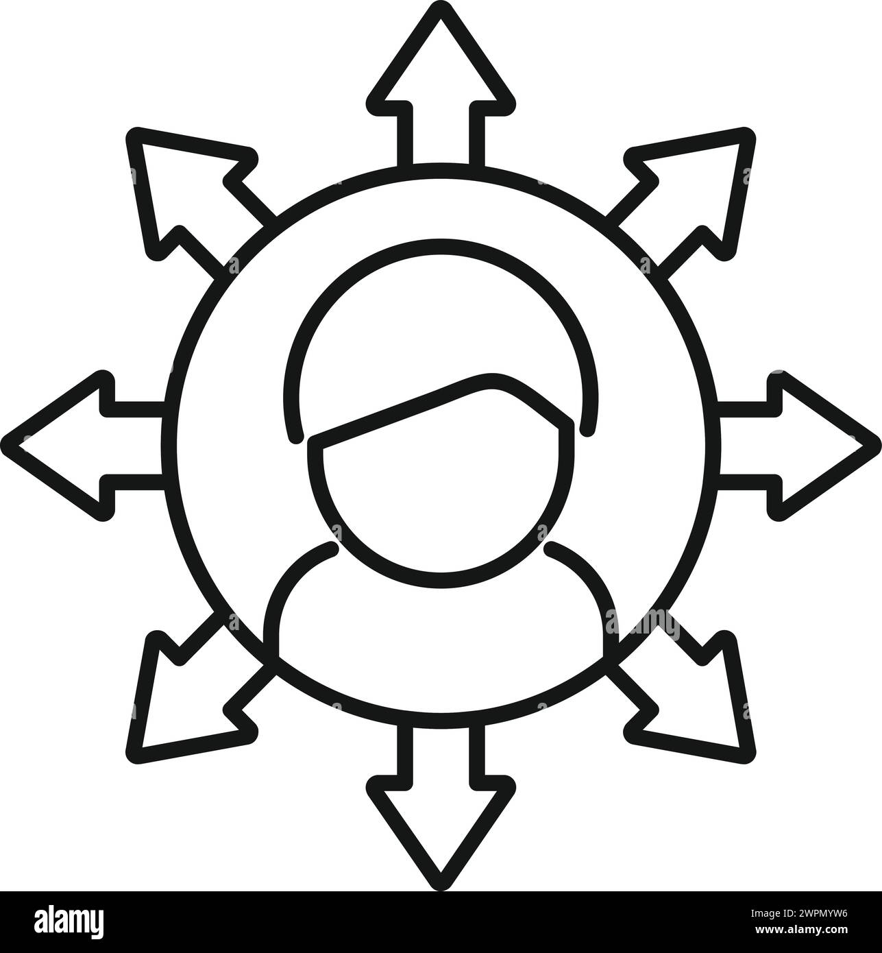 Best person coping skills icon outline vector. Work hard business ...