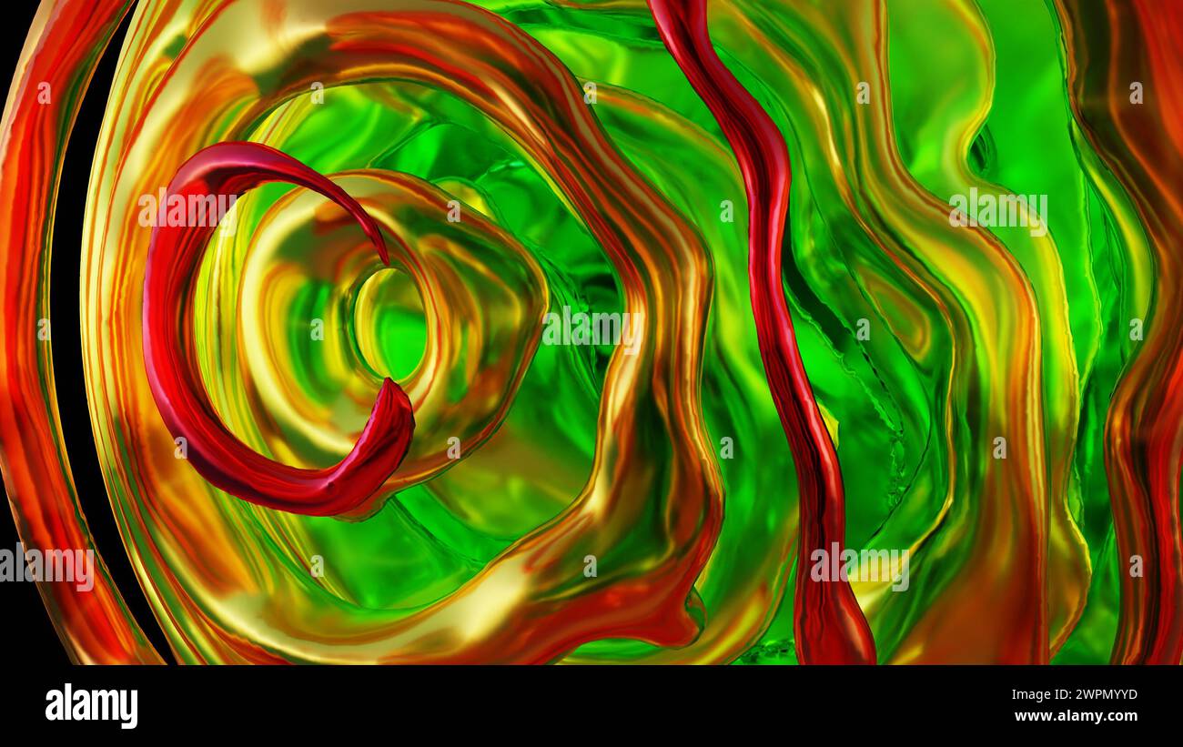 Waves Of Dynamic Waveforms With Effects Creating A Visually Rhythmic