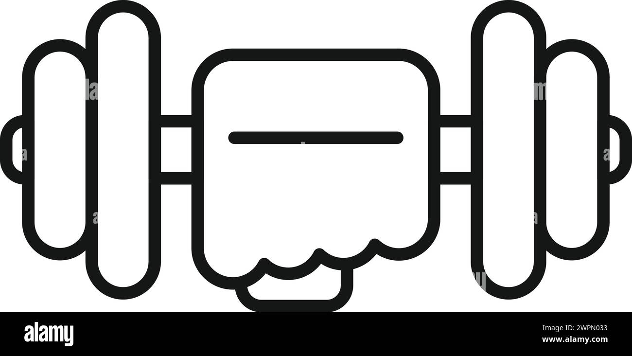 Hard work dumbbell icon outline vector. Coping skills stress. Help ...