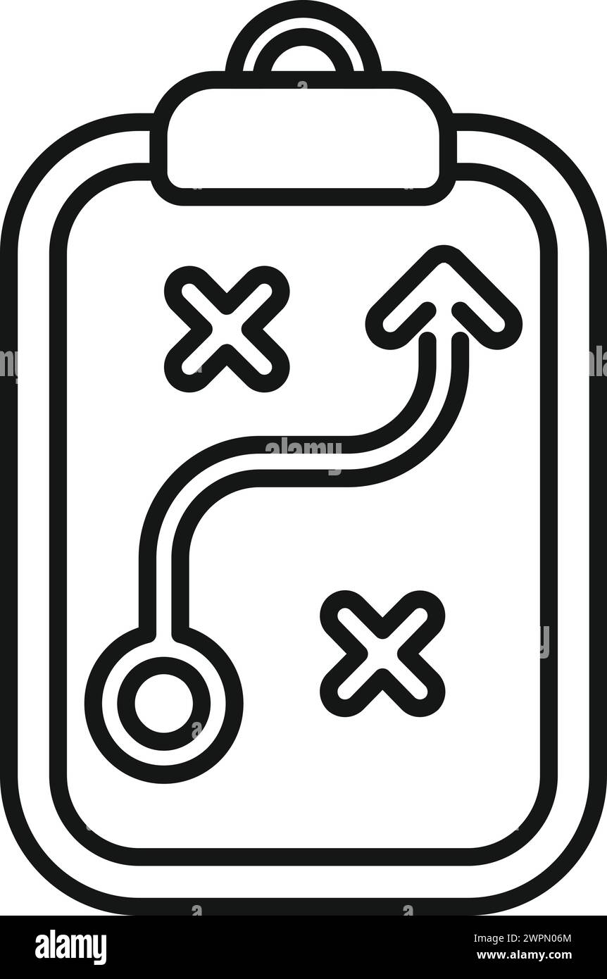 Tactical work board icon outline vector. Family mental busy. Person ...