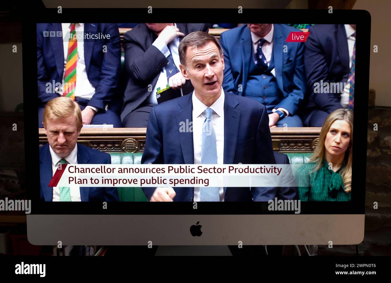 Jeremy Hunt Tory Conservative Chancellor of the Exchequer delivers ... Jeremy Hunt Tory Conservative Chancellor of the Exchequer delivers ...