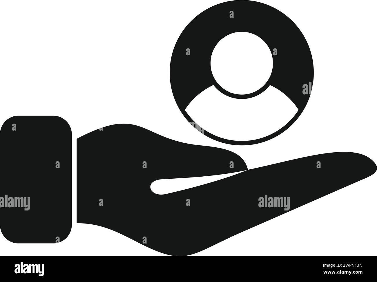 Care hand candidate icon simple vector. Resume people. Expert opening ...