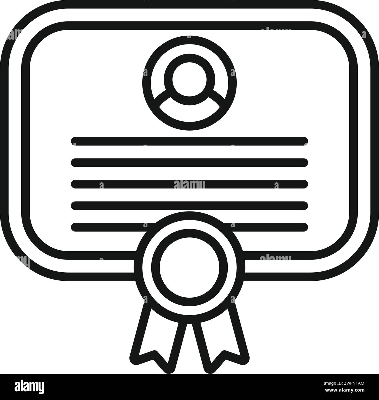 Candidate certificate diploma icon outline vector. Best career. Resume ...