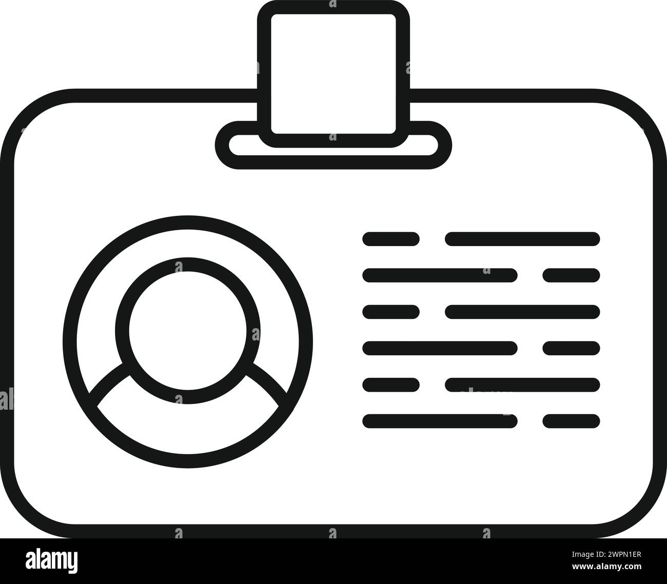 ID card person worker icon outline vector. Expert resume. Business ...