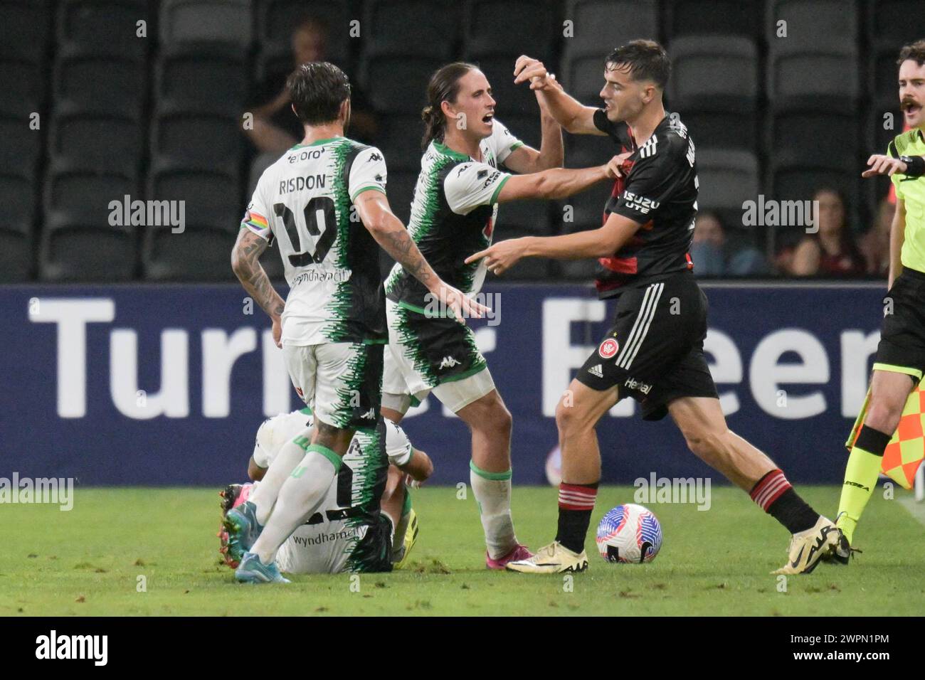 Parramatta, Australia. 08th Mar, 2024. Joshua Robert Risdon (far left ...