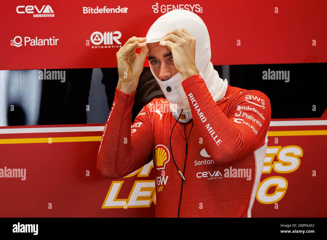 Jeddah, Saudi Arabia. 08th Mar, 2024. LECLERC Charles (mco), Scuderia Ferrari SF-24, portrait ...