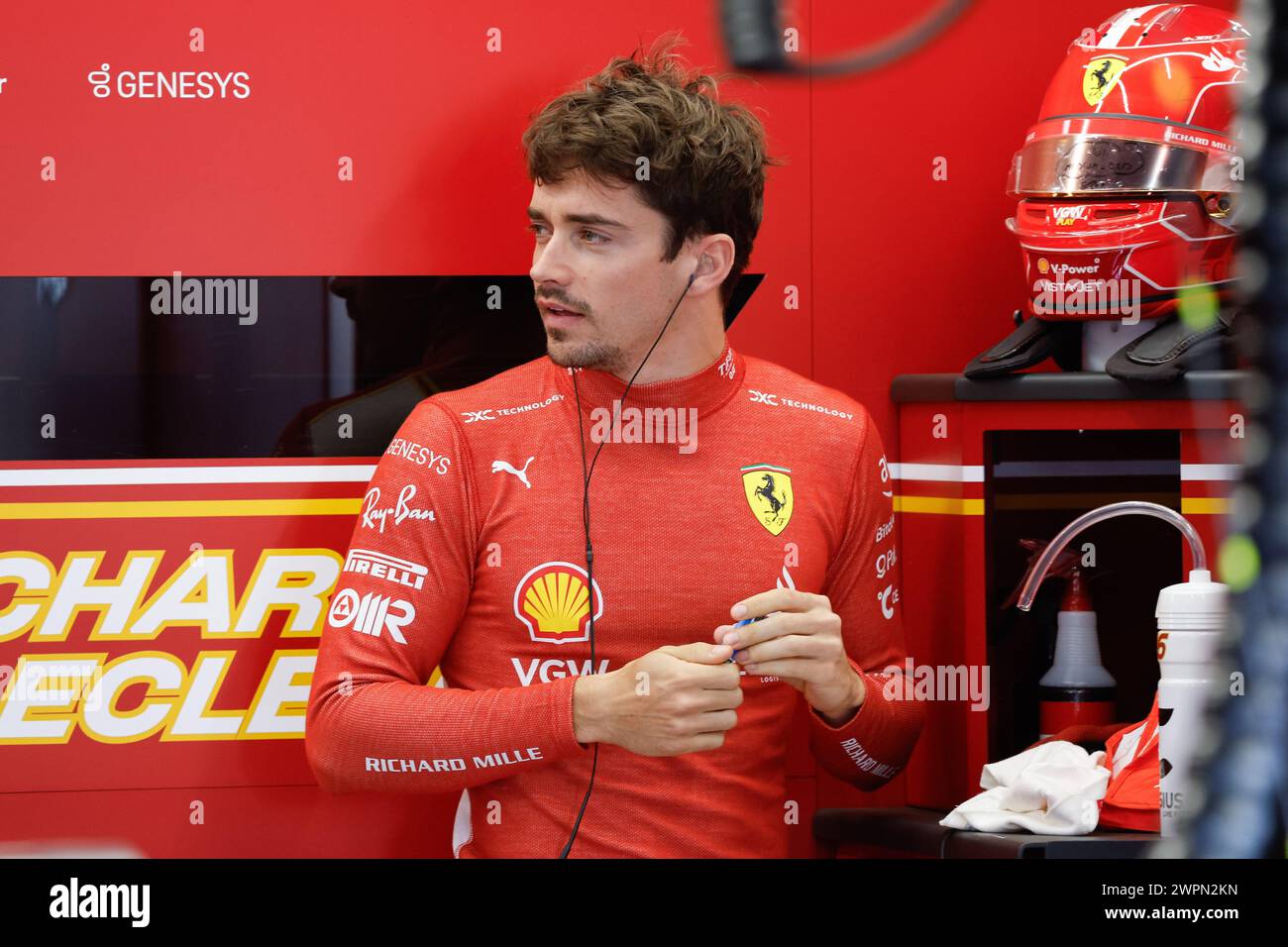 Jeddah, Saudi Arabia. 08th Mar, 2024. LECLERC Charles (mco), Scuderia Ferrari SF-24, portrait ...