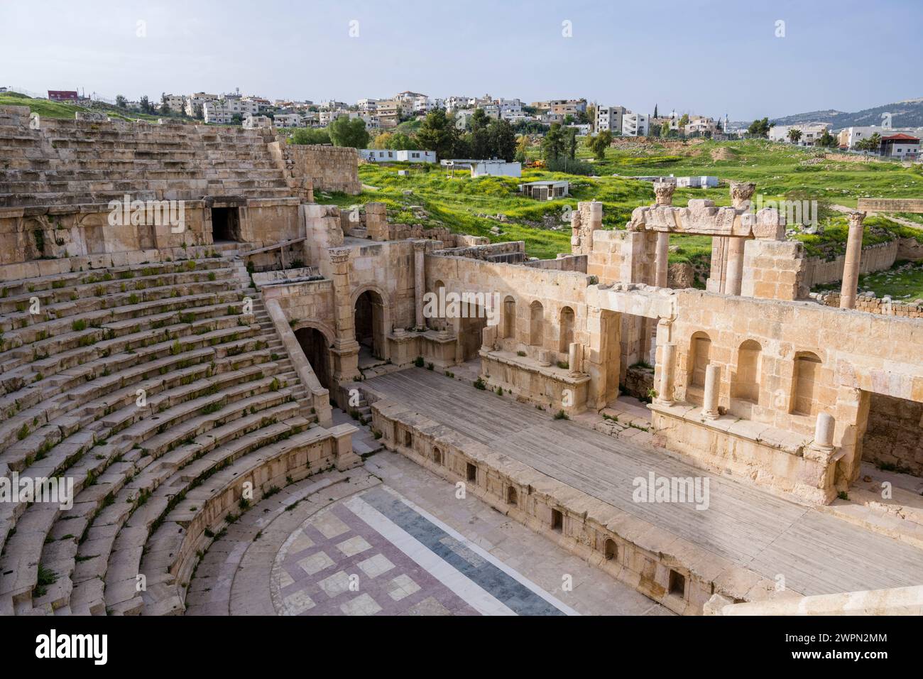 The ancient Roman city of Gerasa, Jerash in Jordan, Asia Stock Photo ...