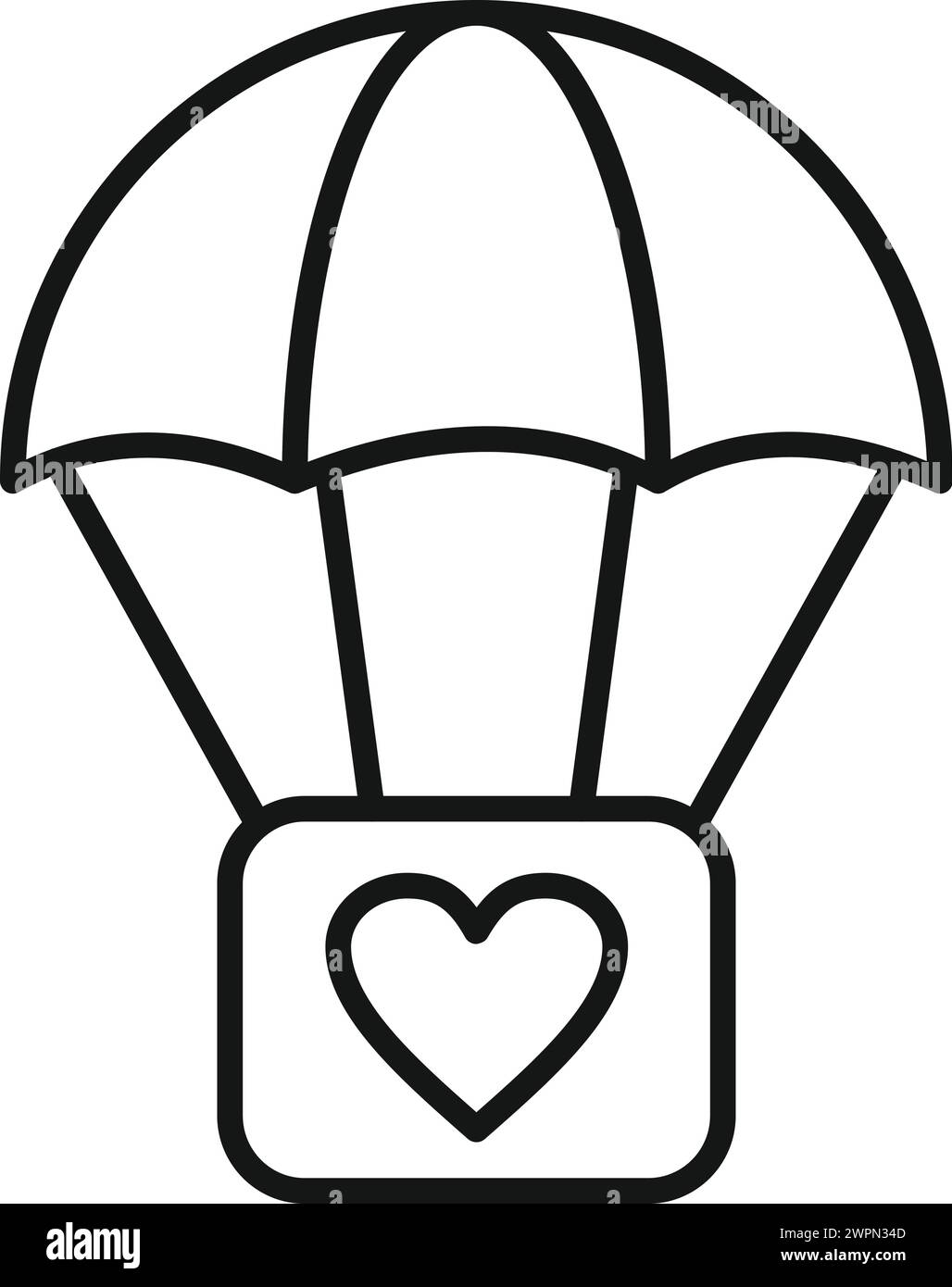 Donate box support icon outline vector. Help people life. Sponsor ...