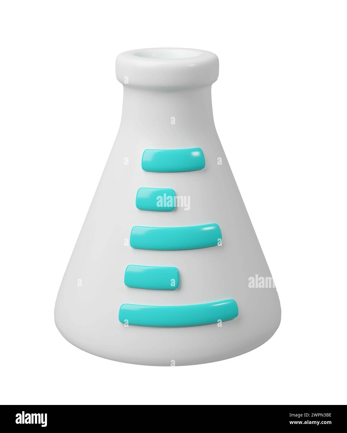 3d medical white flask. Scientific technology. laboratory ...