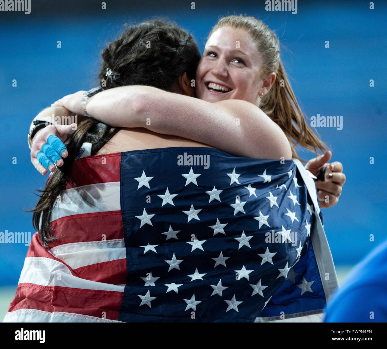 Chase Jackson of the USA and Sarah Mitton of Canada celebrate after ...