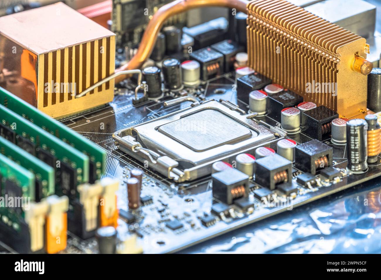 Mainboard with microchips hi-res stock photography and images - Alamy