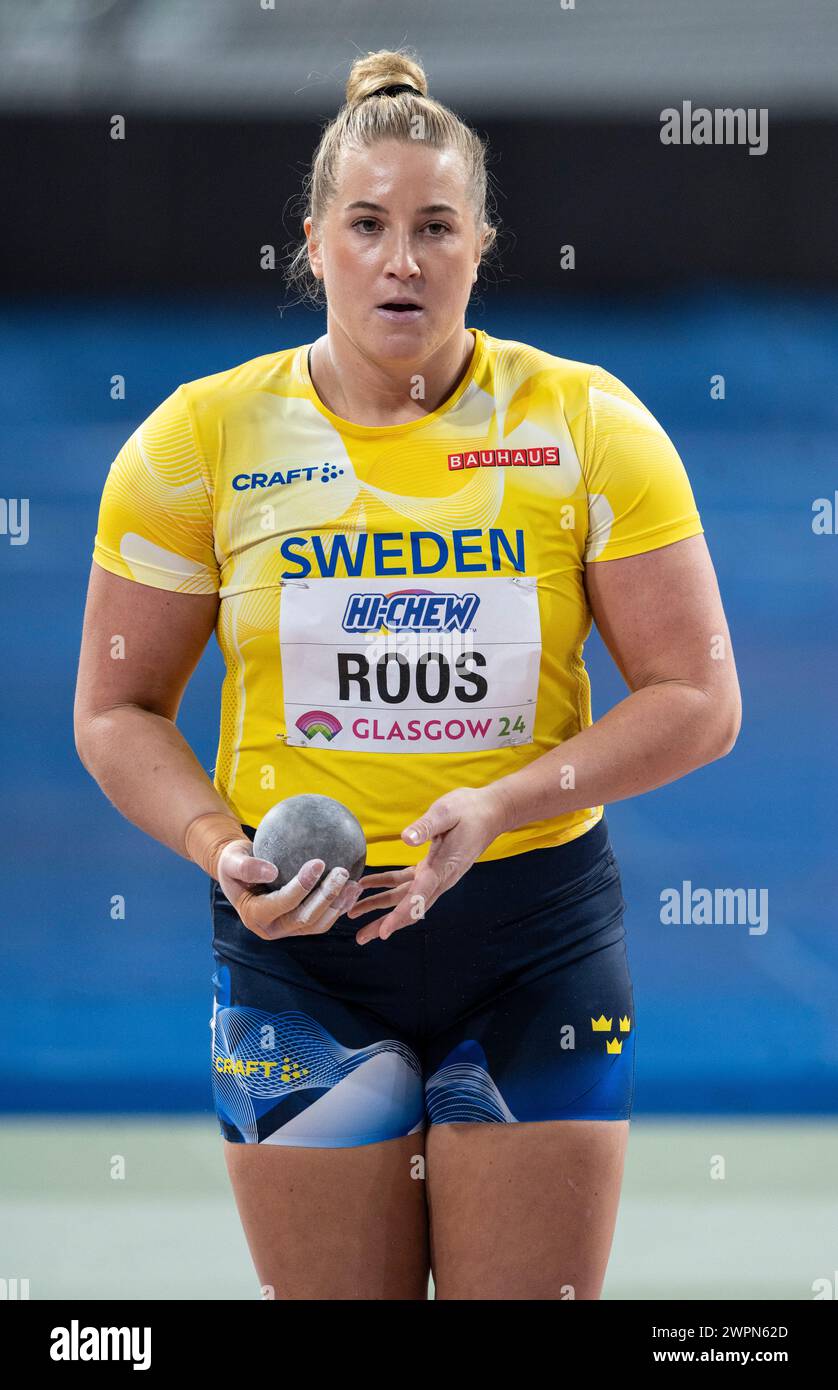 Fanny Roos of Sweden competing in the women’s shot put at the World ...