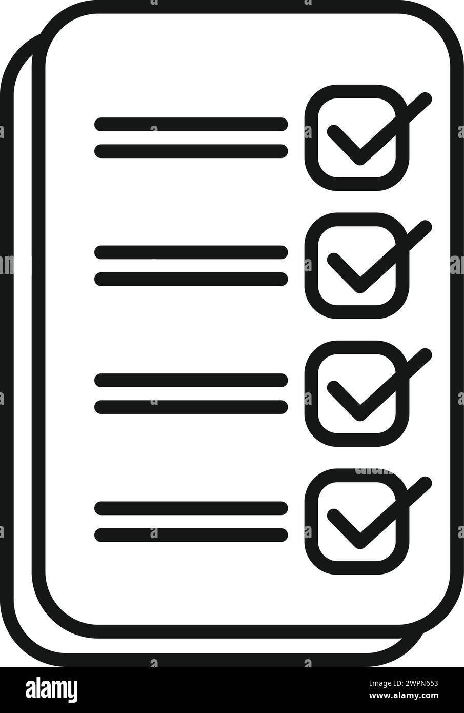 Approved clipboard registration icon outline vector. Profile code ...