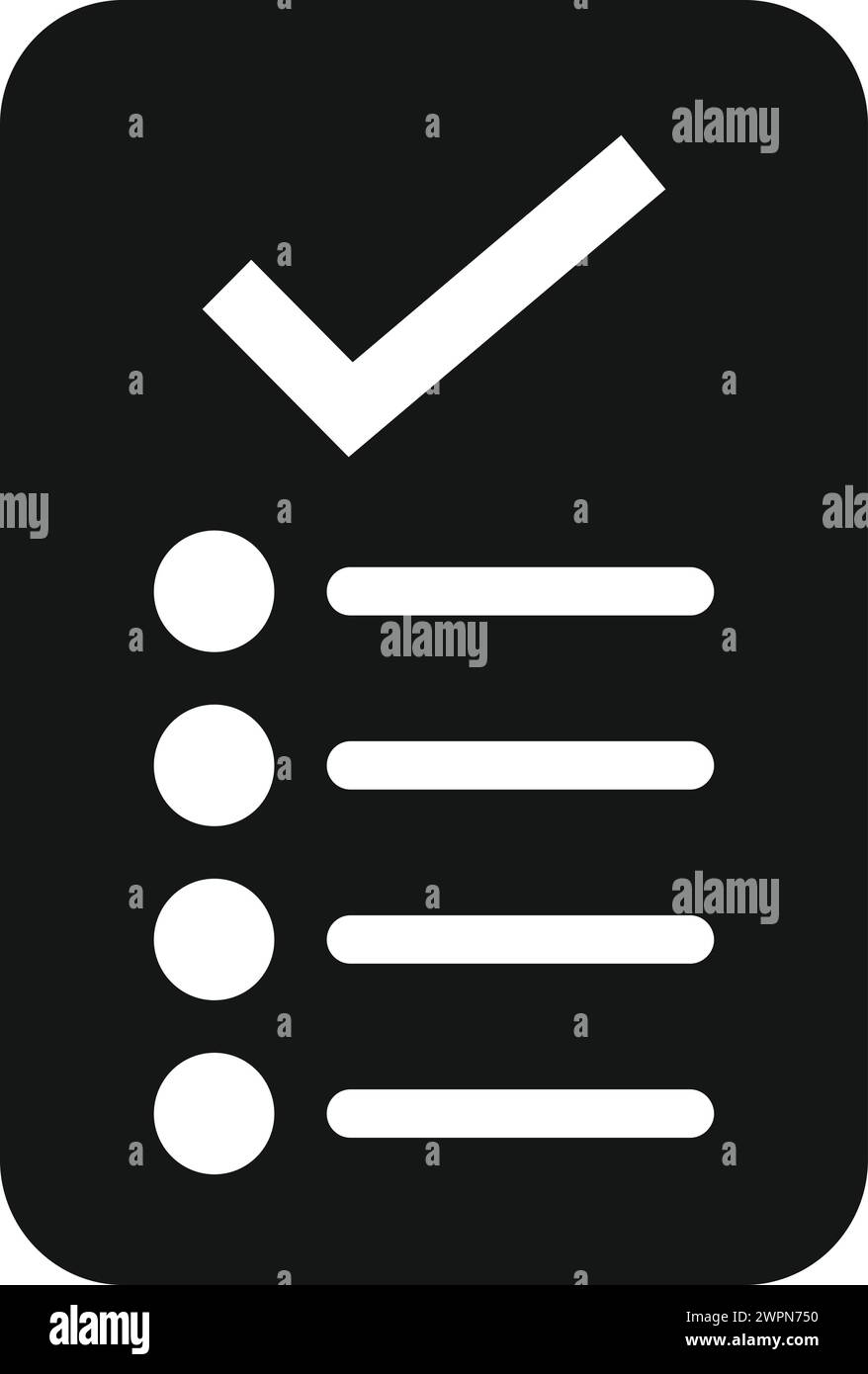 Approved wish list icon simple vector. Sheet affection key. Record data ...