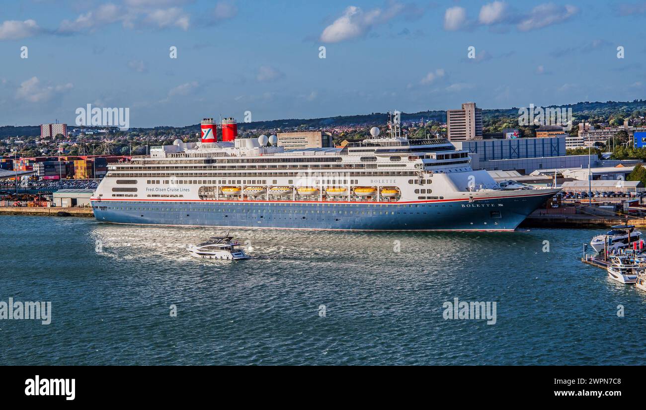 Cruise ship Bolette in port, Southampton, Hampshire, Great Britain ...