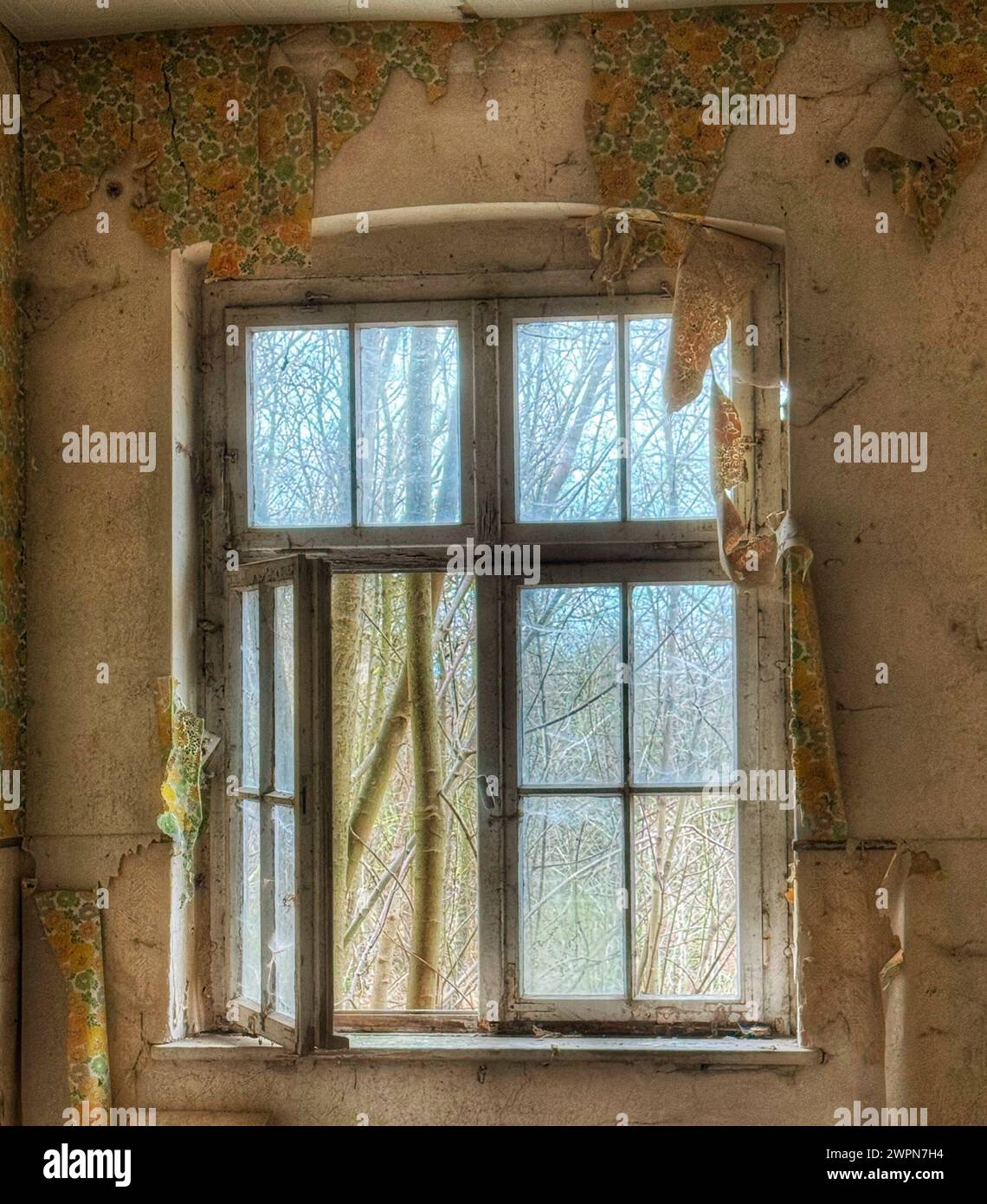 Lost place, old window Stock Photo - Alamy