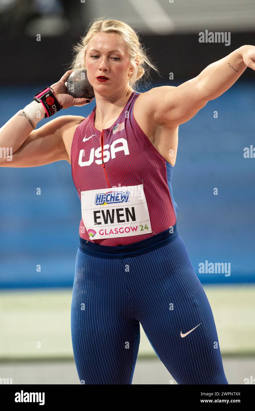 Maggie Ewen of the USA competing in the women’s shot put at the World ...