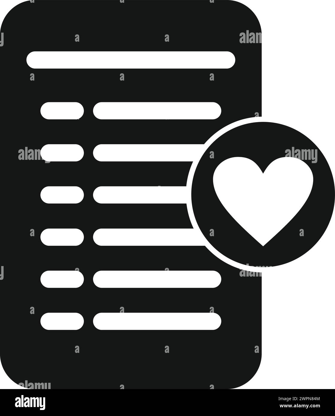 Paper wish list icon simple vector. Include key concern. Record ...