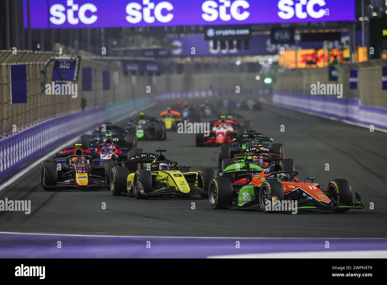 11 HAUGER Dennis (nor), MP Motorsport, Dallara F2 2024, action, start ...