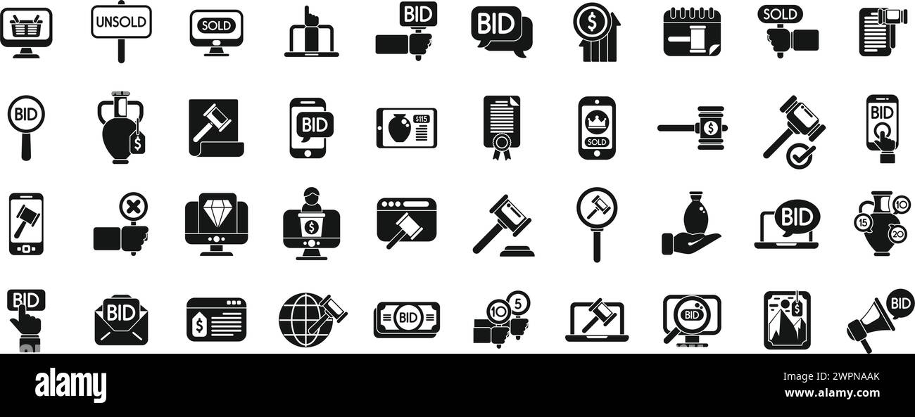 Online property auction Stock Vector Images - Alamy