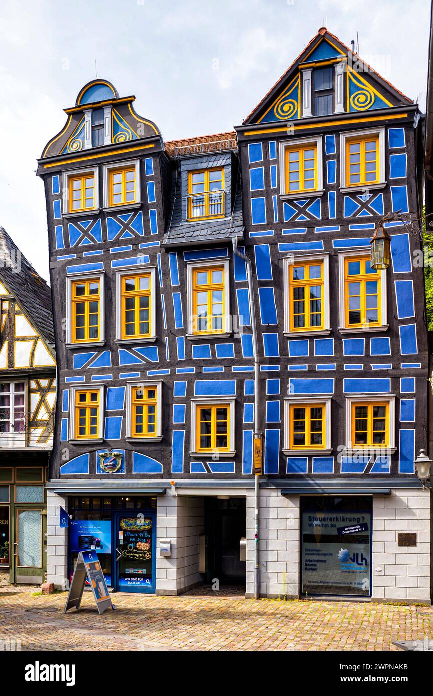 The leaning house in Idstein Stock Photo - Alamy