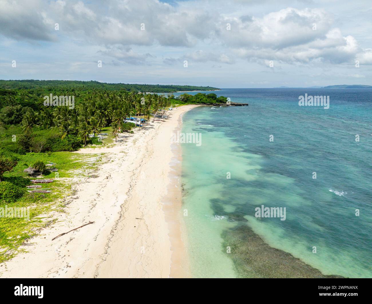 Tan-agan Picnic Groove with white sand beach. Carabao Island. Romblon ...