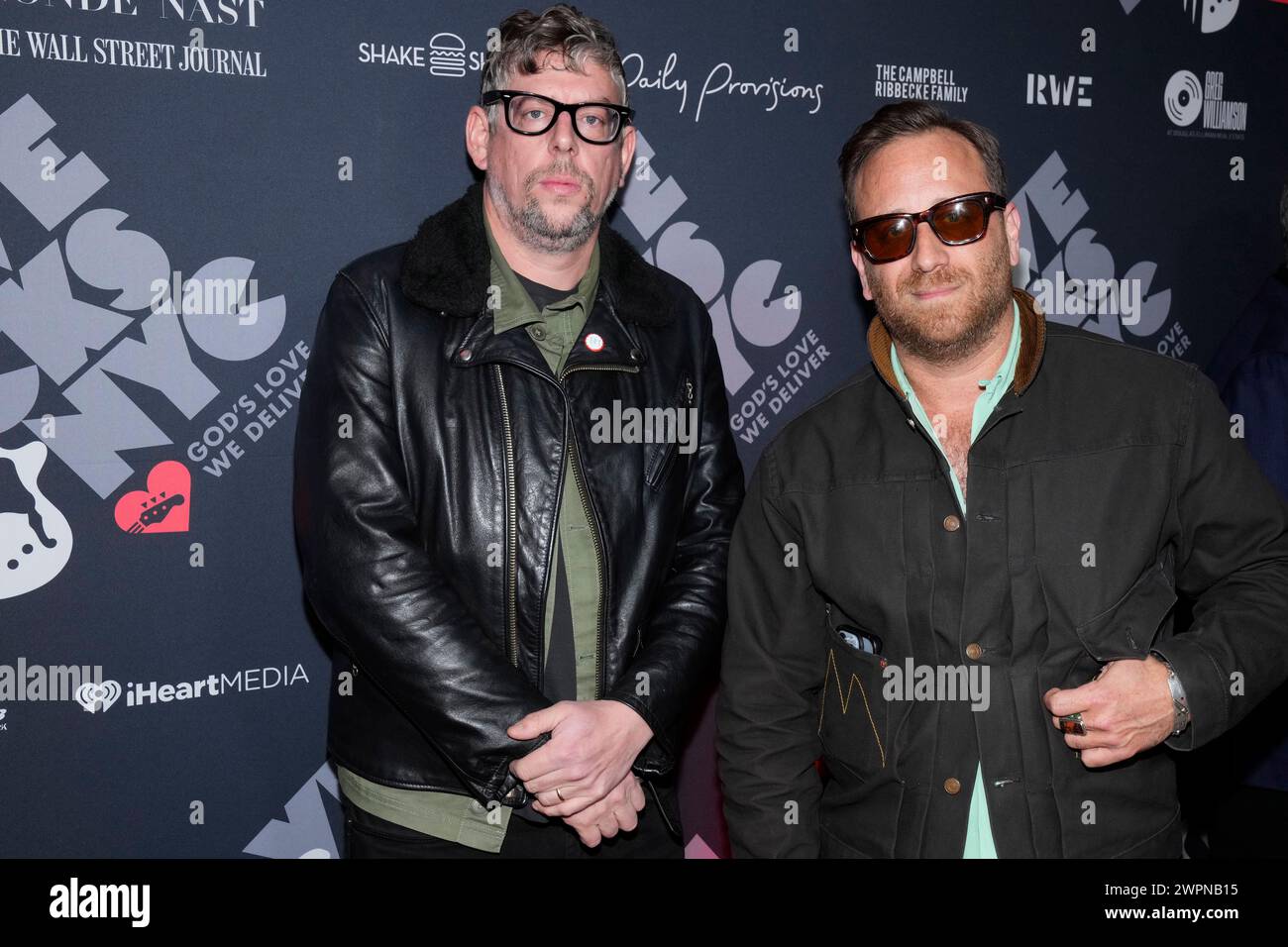 Patrick Carney, left, and Dan Auerbach of the Black Keys attend the 8th ...