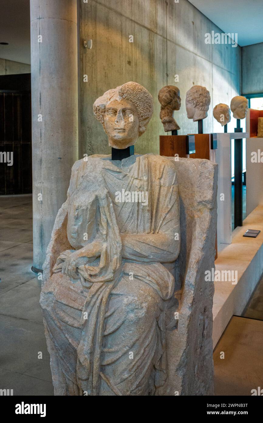 Ancient heads in the archaeological museum in arles hi-res stock ...