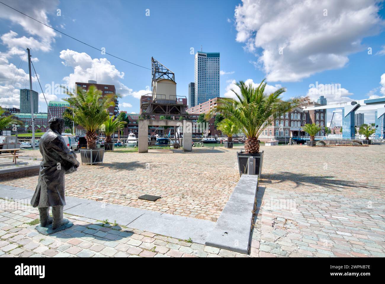 Marina, harbor, boats, Entrepot harbor, Kop van zuid, house facade ...