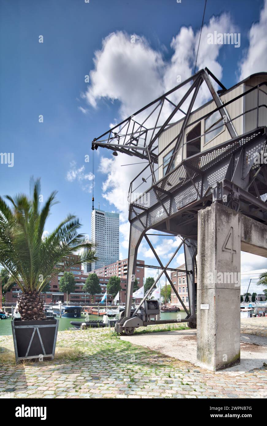Marina, harbor, boats, Entrepot harbor, Kop van zuid, house facade ...