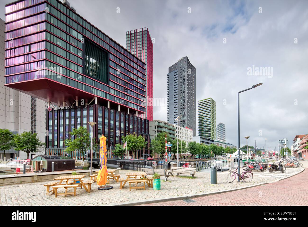 Modern urban architecture, high-rise building, house facade ...