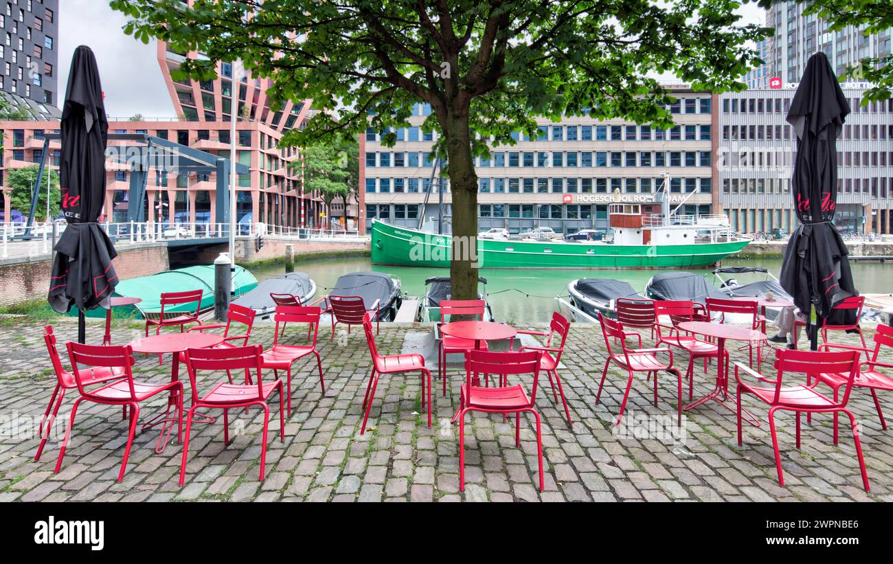 Hogeschool, Wijnhaven district, modern urban architecture, skyscraper ...