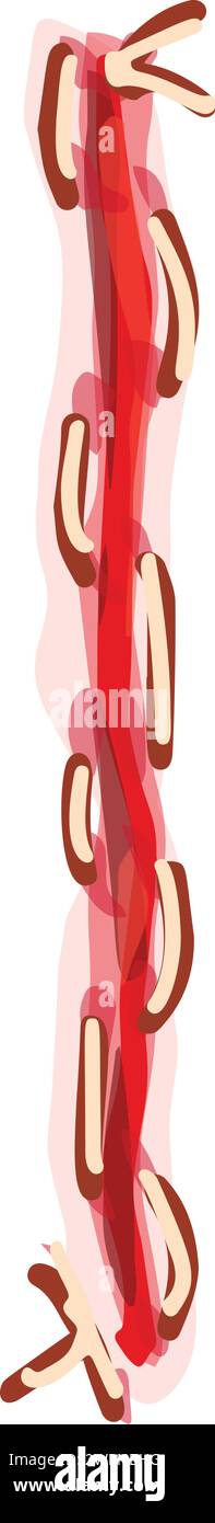 Incision suture icon cartoon vector. Medicine body care. Anatomy sewing ...