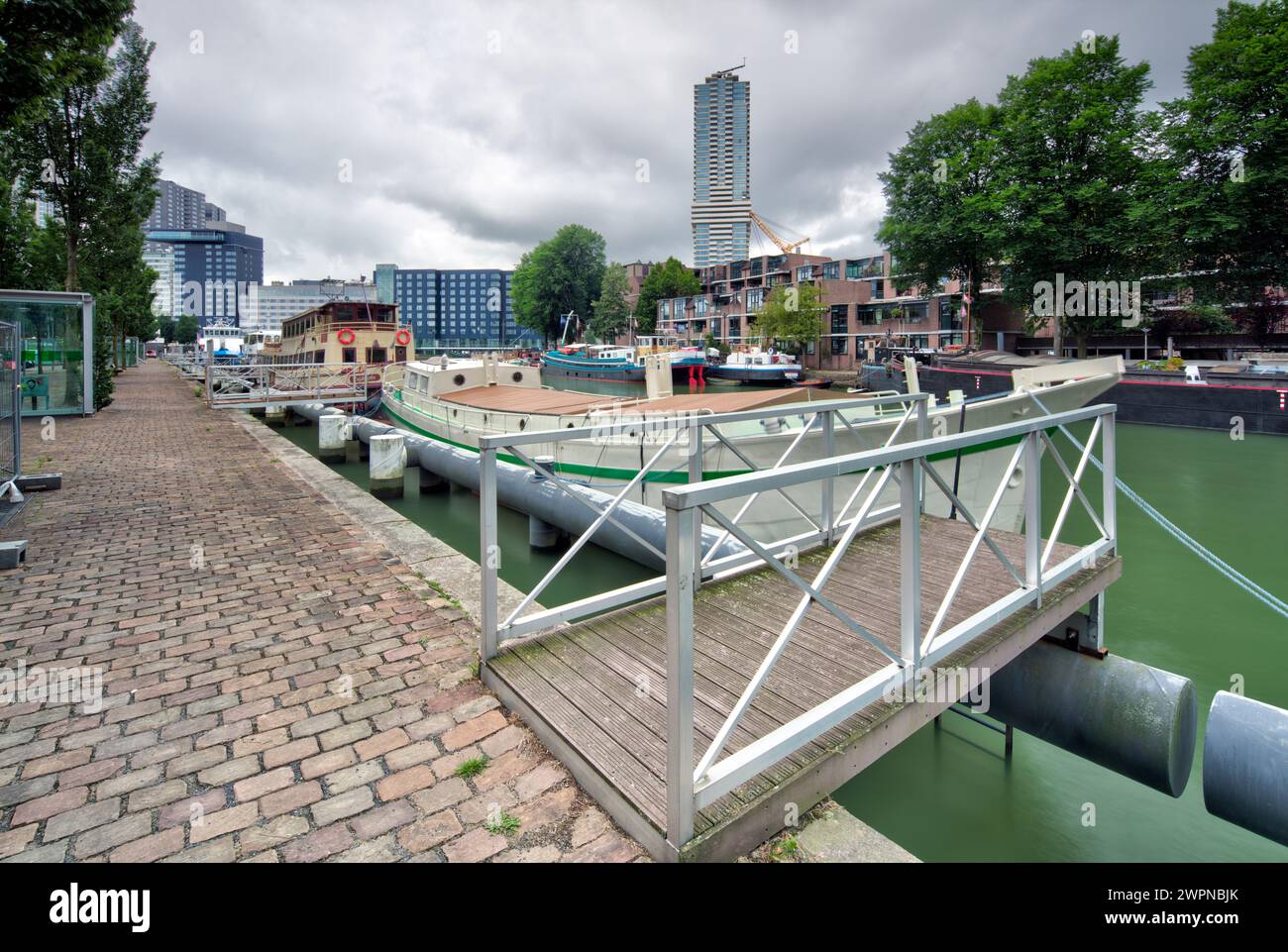 Scheepmakershaven, ships, canal, skyscrapers, architecture, Rotterdam ...