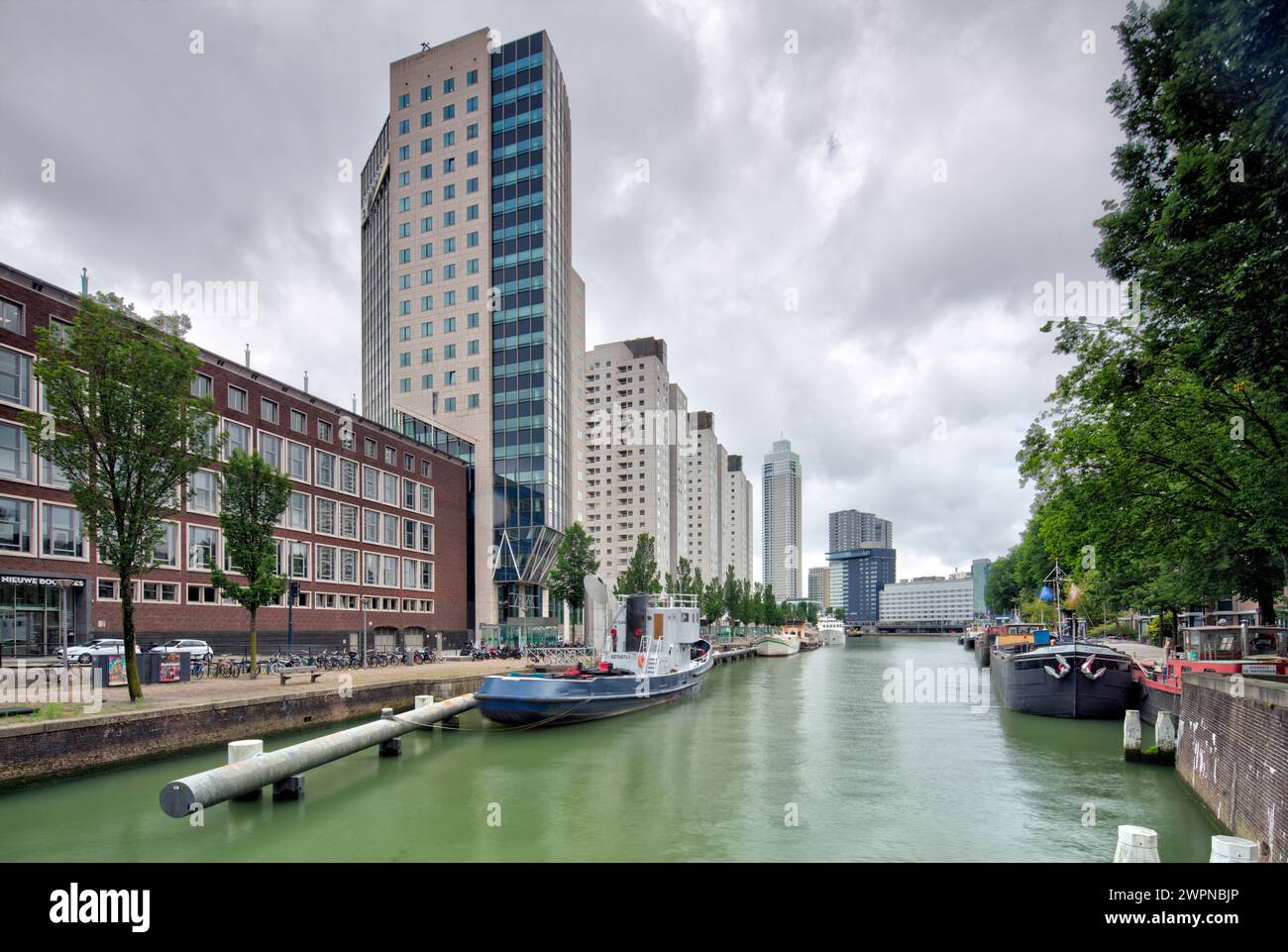 Scheepmakershaven, ships, canal, skyscrapers, architecture, Rotterdam ...