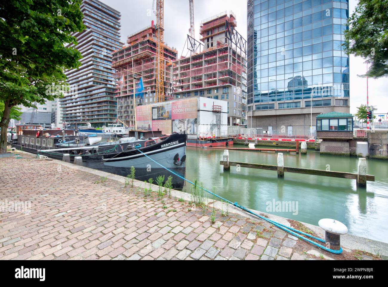urban renewal, Scheepmakershaven, construction site, building facade ...