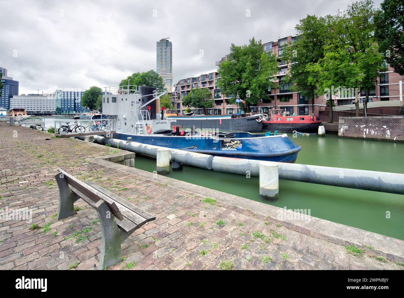 Scheepmakershaven, ships, canal, skyscrapers, architecture, Rotterdam ...