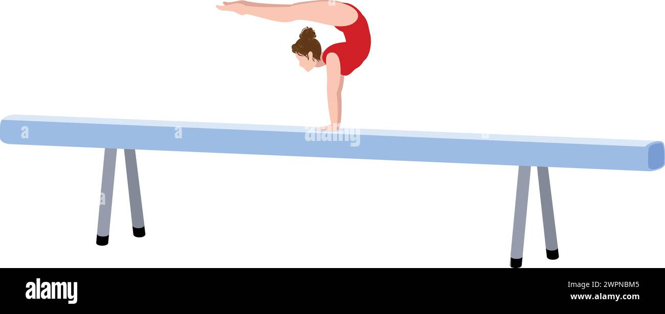 Balance beam routine Stock Vector Images - Alamy