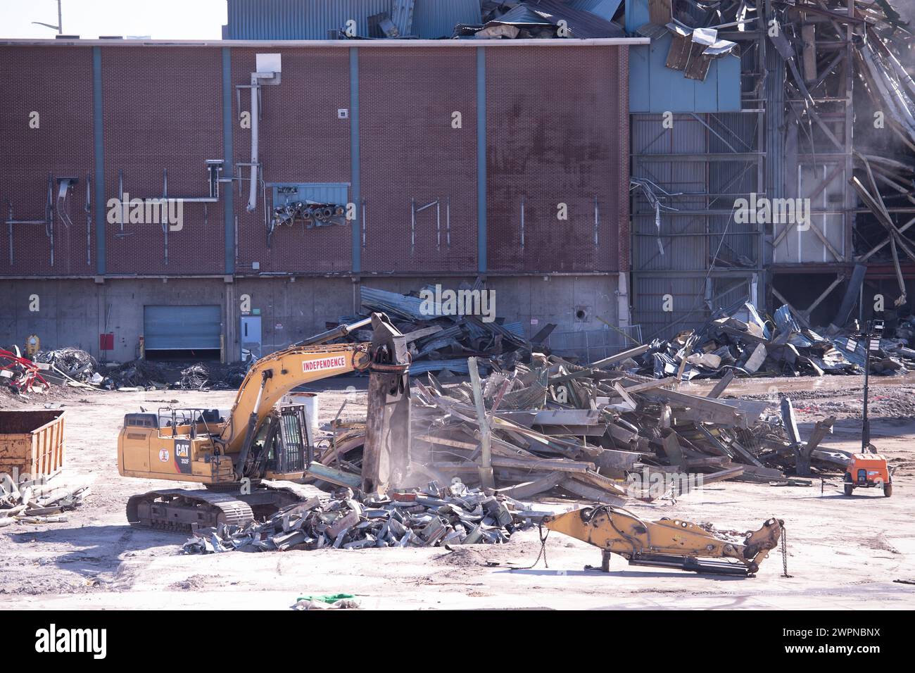 The coal burning power plant in Colorado Springs Colorado is demolished ...