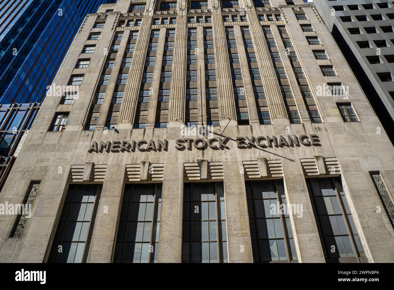 American Stock Exchange Building, exterior view, Financial District ...