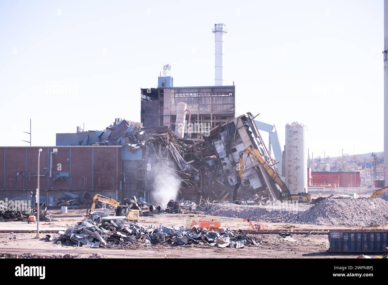 The coal burning power plant in Colorado Springs Colorado is demolished ...