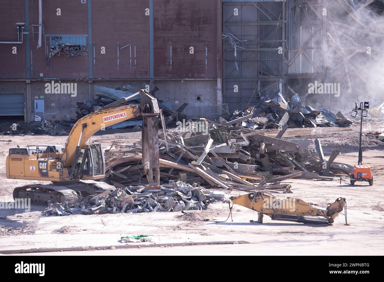 The coal burning power plant in Colorado Springs Colorado is demolished ...