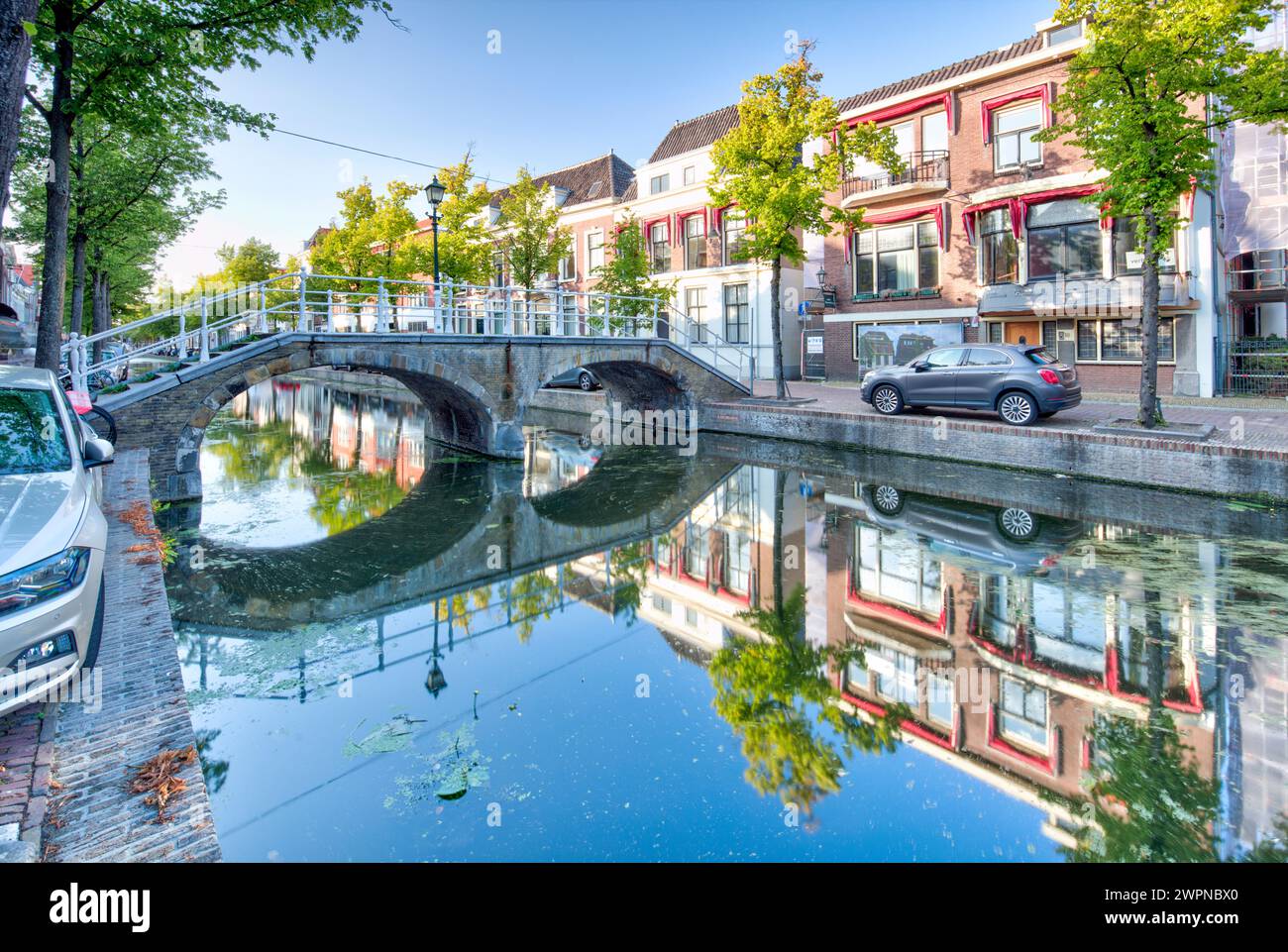 Leeuwe Brug, Oude Gracht, Lange Geer, canal, water, bridge, reflection ...