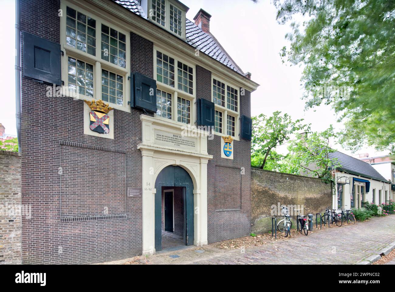 Hofje van Pauw, house facade, house view, historic old town ...