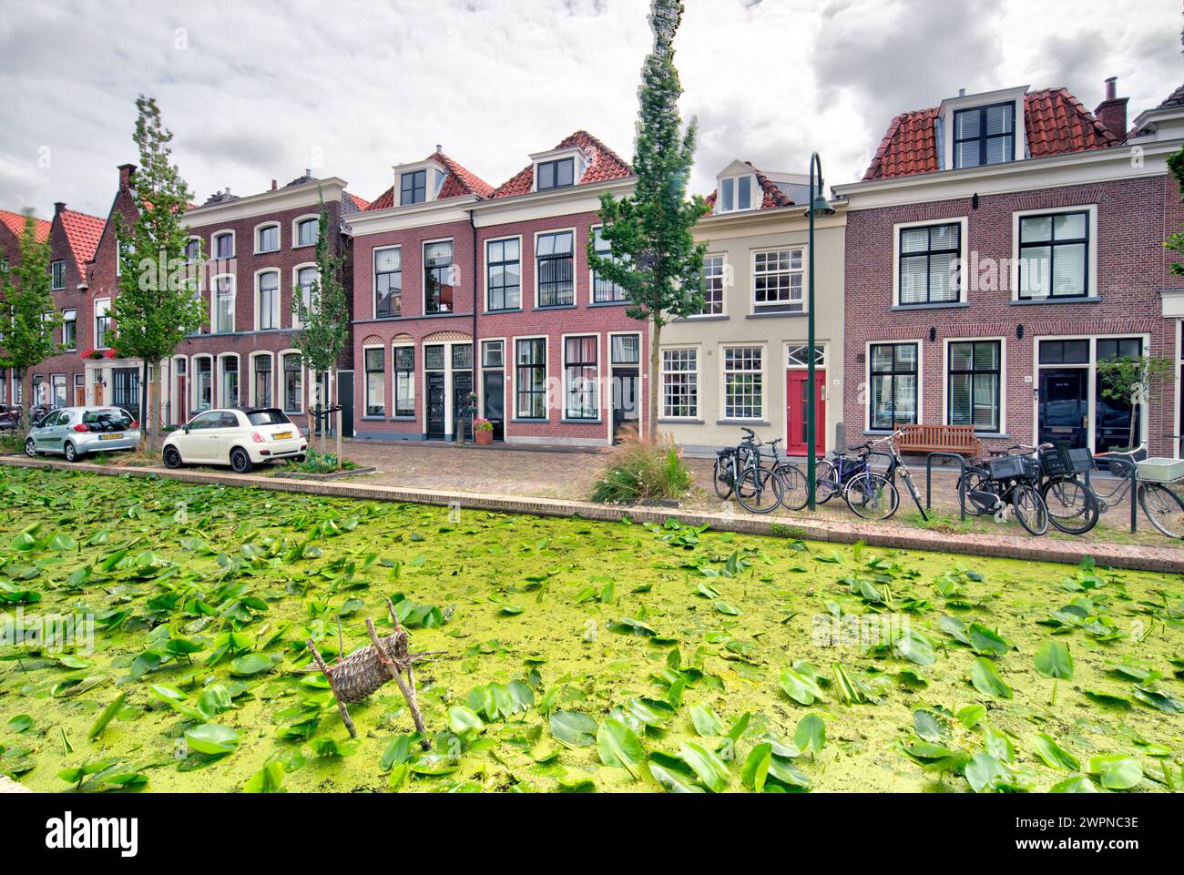 Vlamingstraat, the little street, canal, Vermeer, house view, historic ...
