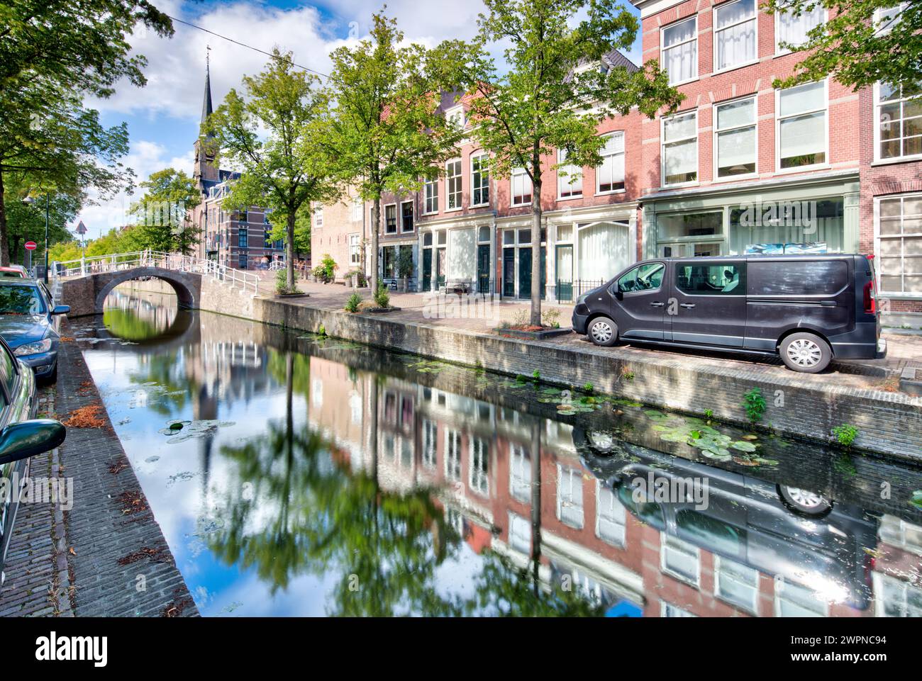 Oude Gracht, canal, water, bridge, reflection, historic old town ...