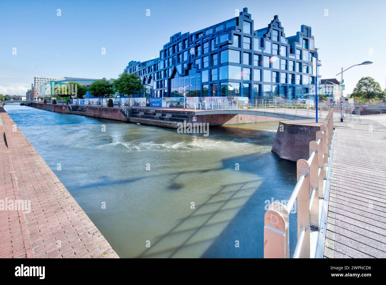 Delft railroad station building, house facade, house view, architecture ...