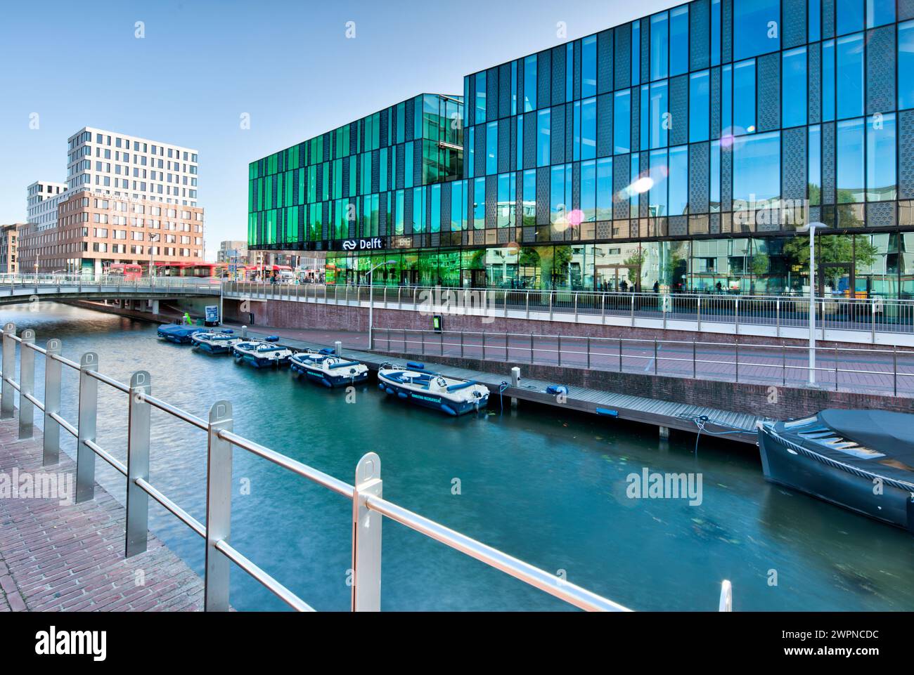 The Social Club, hotel, Delft station building, house facade, house ...